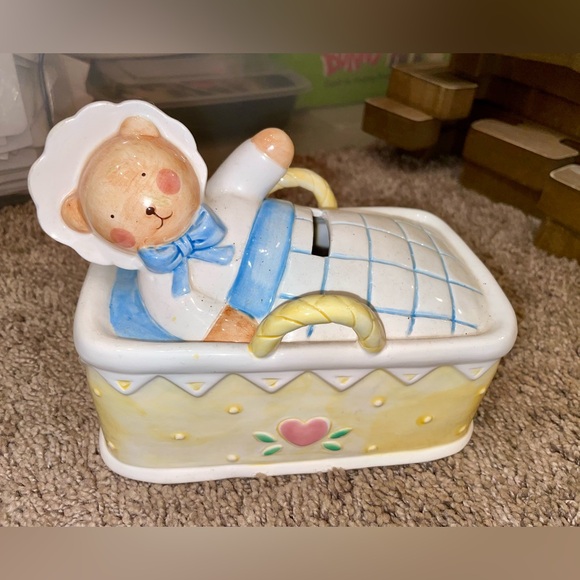 Kathy Oir | Other | Vintage Porcelain Bear Bank | Poshmark